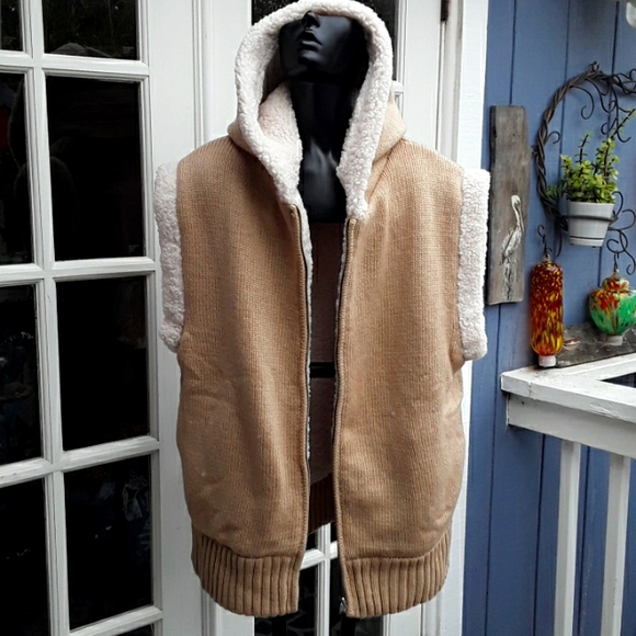 Zara | Jackets & Coats | Faux Fleece Knit Reversable Vestcoat | Poshmark